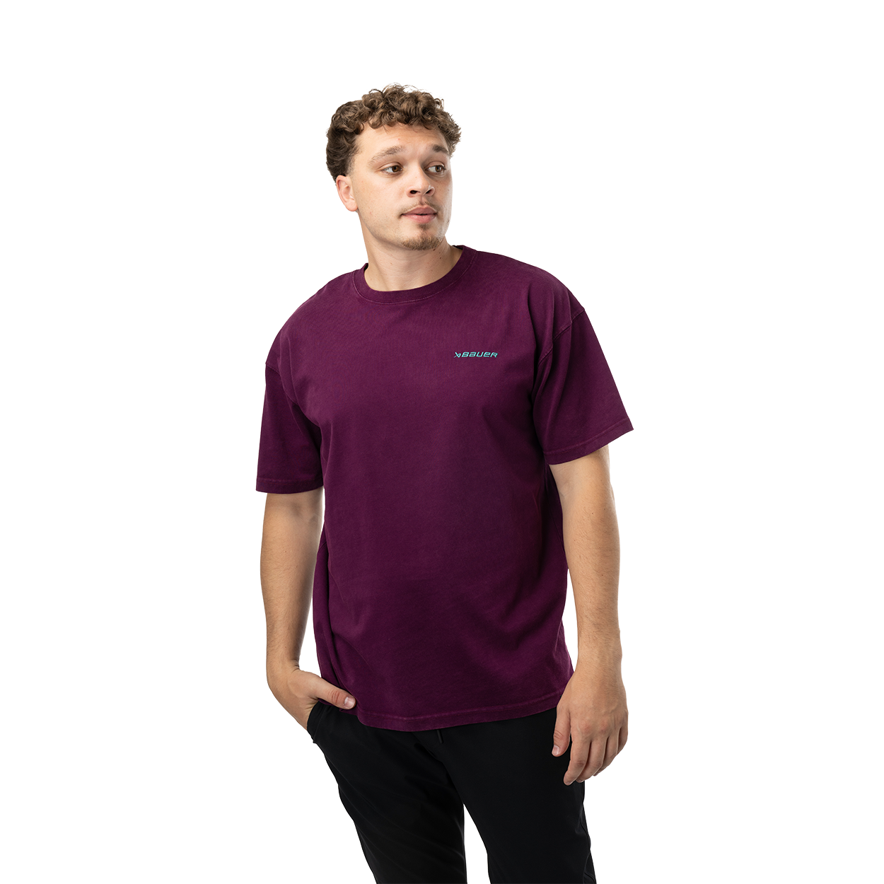 BAUER ROYAL ACIDWASH TEE SENIOR